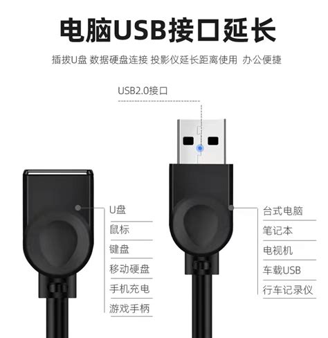 Usb延长线公对母加长3 10米鼠标笔记本电脑u键盘连接充电数据传输 虎窝淘