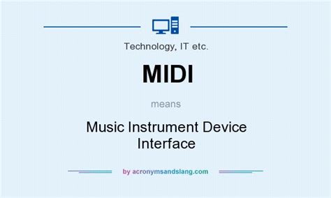 MIDI Music Instrument Device Interface In Technology IT Etc By