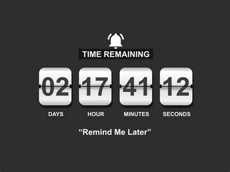 Premium Vector Countdown Clock Timer Vector Remaining Count Down Flip Board With Day Hour