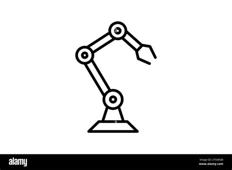 Robot Arm Icon Icon Related To Device Artificial Intelligence Line Icon Style Simple Vector