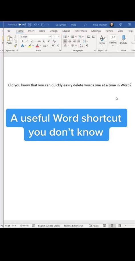A Word Shortcut To Delete Words Quickly One At A Time Artofit
