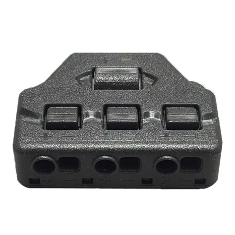 Hittime 1 In 3 Out Line Splitter Quick Connect Low Voltage Wire Splitter Distribution Block For