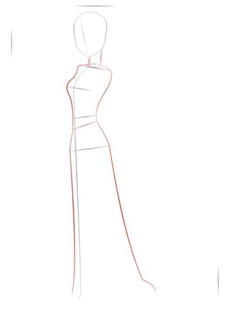 Как нарисовать девушку в платье поэтапно в