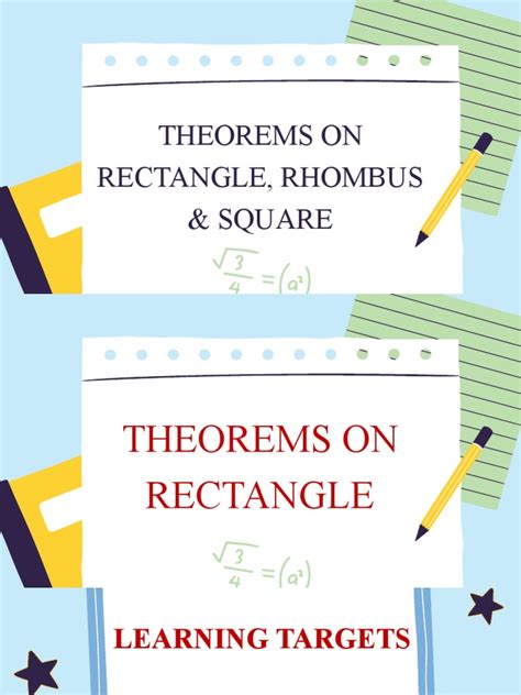 Theorems On Rectangle Pdf Rectangle Geometric Shapes