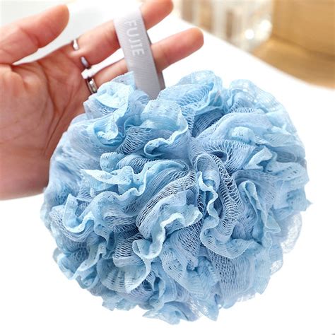 거품 꽃 목욕 공 귀여운 스크럽 백 거품 타올 레이스 목욕 공 큰 부드러운 클렌징 스크러버 수건 쇼용 각질 제거 Aliexpress