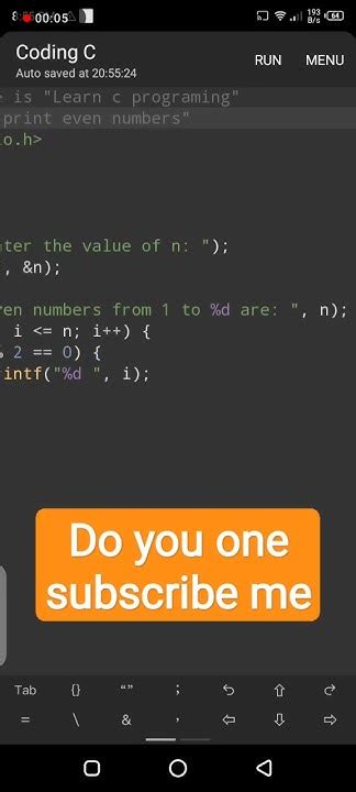C Program To Print Even Numbers Shorts Youtube