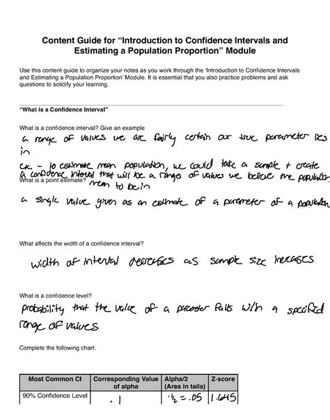 Mat260 Notes 71 Introduction To Confidence Intervals And Estimating A
