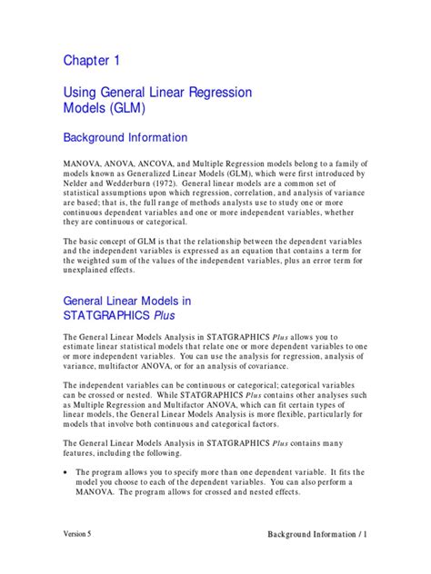 Advanced Regression Pdf Pdf Errors And Residuals Regression Analysis
