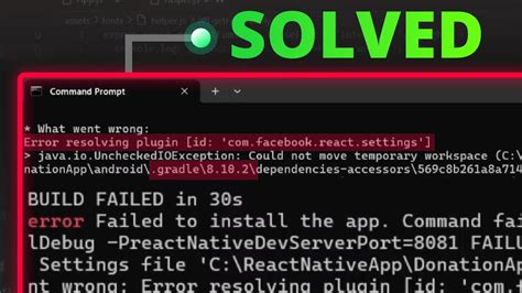 Error Resolving Plugin Id Ttings React Native Cli Gradle Build Failed