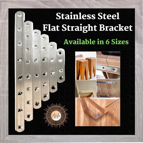 ALife Stainless Steel Flat Straight Joining Bracket Sesiku Besi Cabinet Bracket Papan Sambung