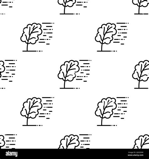 Tree Blowing In Wind Icon Seamless Pattern Vector Art Illustration Stock Vector Image Art Alamy