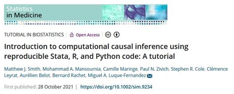 Introduction To Computational Causal Inference Using Reproducible Stata