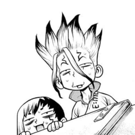 Gen And Senku Manga Icon Dr Stone Mangá Icons Stone World