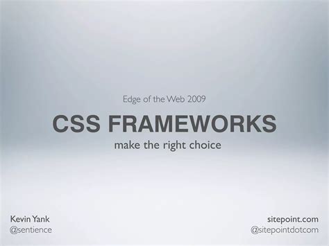 Css Frameworks Make The Right Choice Eotw09 Pdf