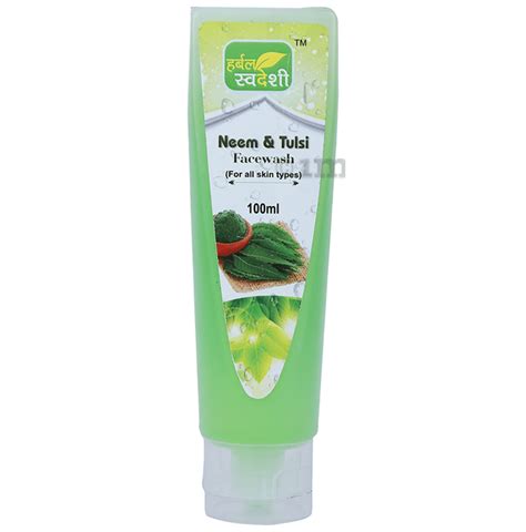 Herbal Swadeshi Neem And Tulsi Face Wash Buy Tube Of 100 0 Ml Face Wash At Best Price In India 1mg