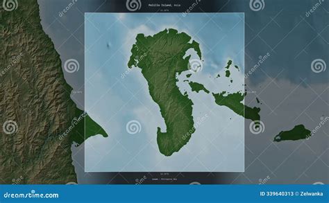Polillo Island Philippines Topo Standard Royalty Free Stock