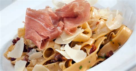 Prosciutto Pasta With Sun Dried Tomatoes And Shaved Parmesan 32