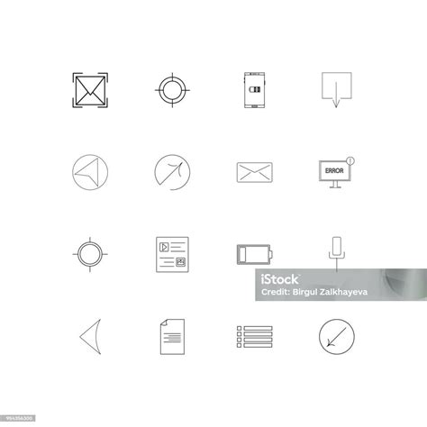 웹 응용 프로그램 선형 얇은 아이콘 설정합니다 간단한 벡터 아이콘 설명 0명에 대한 스톡 벡터 아트 및 기타 이미지 0명 디자인 마이크 Istock