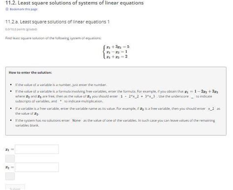 Solved Least Square Solutions Of Systems Of Linear Chegg Com