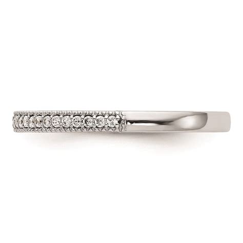 14k White Gold Real Diamond Wedding Band Rm2312b 016 Waa