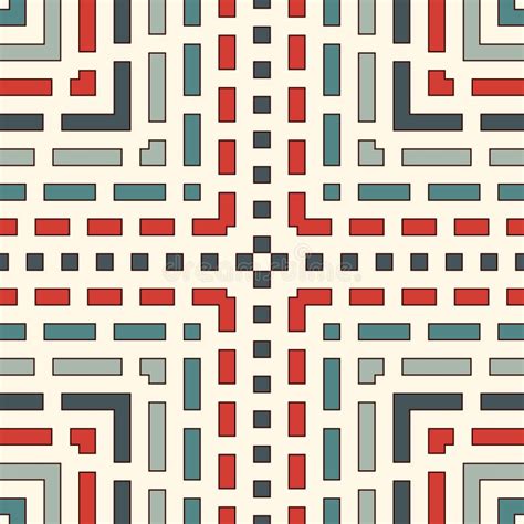 Dashed Lines Abstract Background Seamless Pattern With Geometric Motif Simple Symmetric