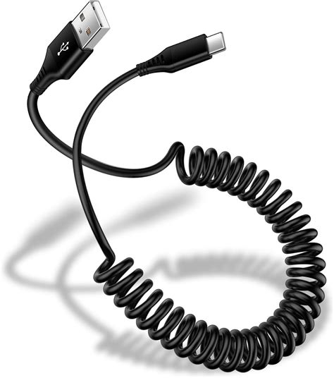 Amazon Com Android Auto USB C Cable For Car Samsung Charger Cord Type C Fast Charging Coiled