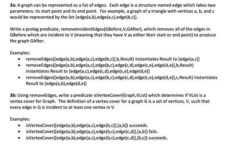 A A Graph Can Be Represented As A List Of Edges Chegg