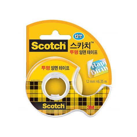 3m 스카치투명양면테이프 136rok 12mm X 635m 예스오피스