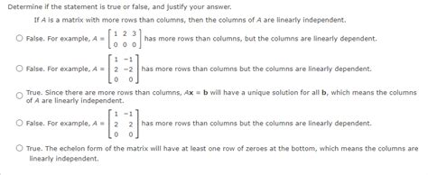Solved Determine If The Statement Is True Or False And