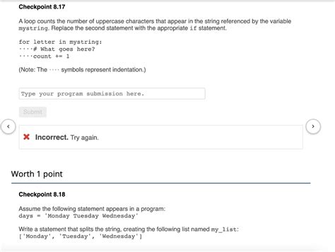 Solved Worth Point Checkpoint Write An If Statement Chegg