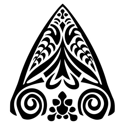 Polynesian Elements Icon Glyph Vector Isolate Silhouette Totem