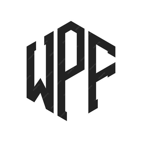 Premium Vector Wpf Logo Design Initial Letter Wpf Monogram Logo Using Hexagon Shape