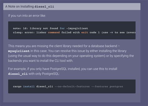 Error Could Not Compile `mysqlclient Sys` · Issue 1286 · Diesel Rsdiesel · Github