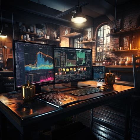 premium ai image a computer monitor with a graph on the screen and a