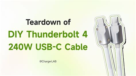 Teardown Of 240W DIY Thunderbolt 4 USB C Cable YouTube