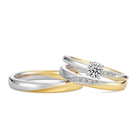 結婚套戒 Share 雙色組合 日本訂製訂婚鑽戒、結婚對戒品牌專門店 K Uno 台灣