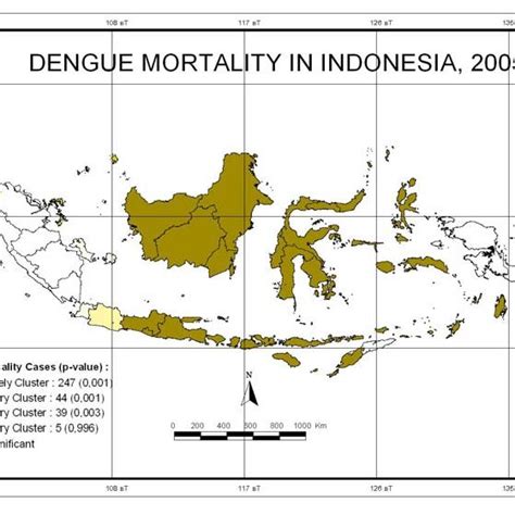 Cluster Areas Of Dengue Mortality The Application Of A Space Time Download Table