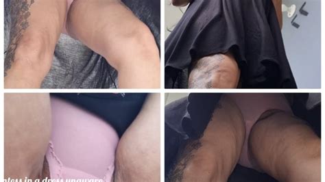 Sexy Giantess In A Dress Unaware Very Windy Day Upskirt Towers Over You And Squatting Down Pov