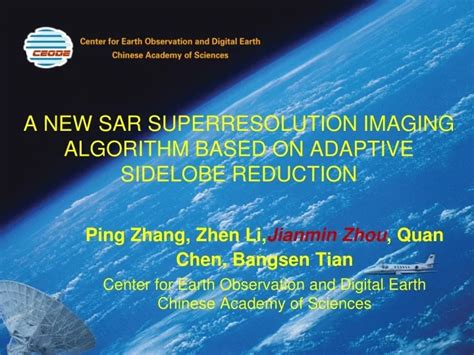 Ppt A New Sar Superresolution Imaging Algorithm Based On Adaptive