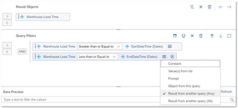 how to filter cut of time in query filter bi4 3 businessobjects board
