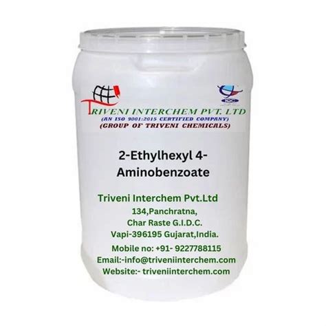 2 Ethylhexyl 4 Aminobenzoate Packaging Type Fiber Drum Solid At Best