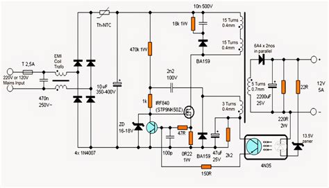 Transformerless Battery Charger Circuit 12v 5 Amp Smps Based Transformerless Battery Charger Circuit 12v 5 Amp Smps Based