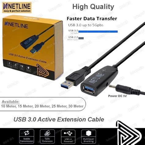 Jual Kabel Usb Extension Aktif Active Usb Power Netline Meter Meter Meter