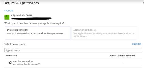 Unable To Assign Userimpersonation Permission To An App Registrations Api Permissions · Issue