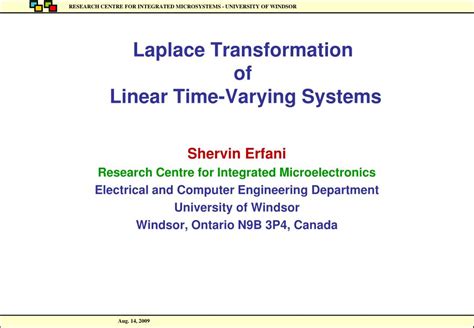 Ppt Laplace Transformation Of Linear Time Varying Systems Powerpoint Presentation Id 4765506