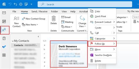 how to flag message for follow up in outlook