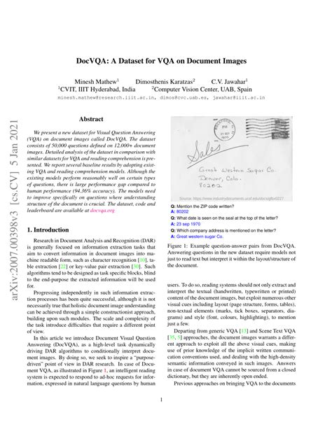 Pdf Docvqa A Dataset For Vqa On Document Images