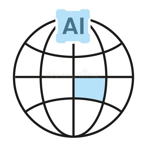 World Ai Icons Symbols Artificial Intelligence Lined Brain