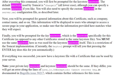 Java What Is The Significance Of Key Password In Keystore Using