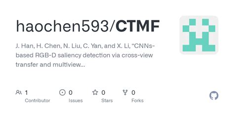 Github Haochen593ctmf J Han H Chen N Liu C Yan And X Li Cnns Based Rgb D Saliency